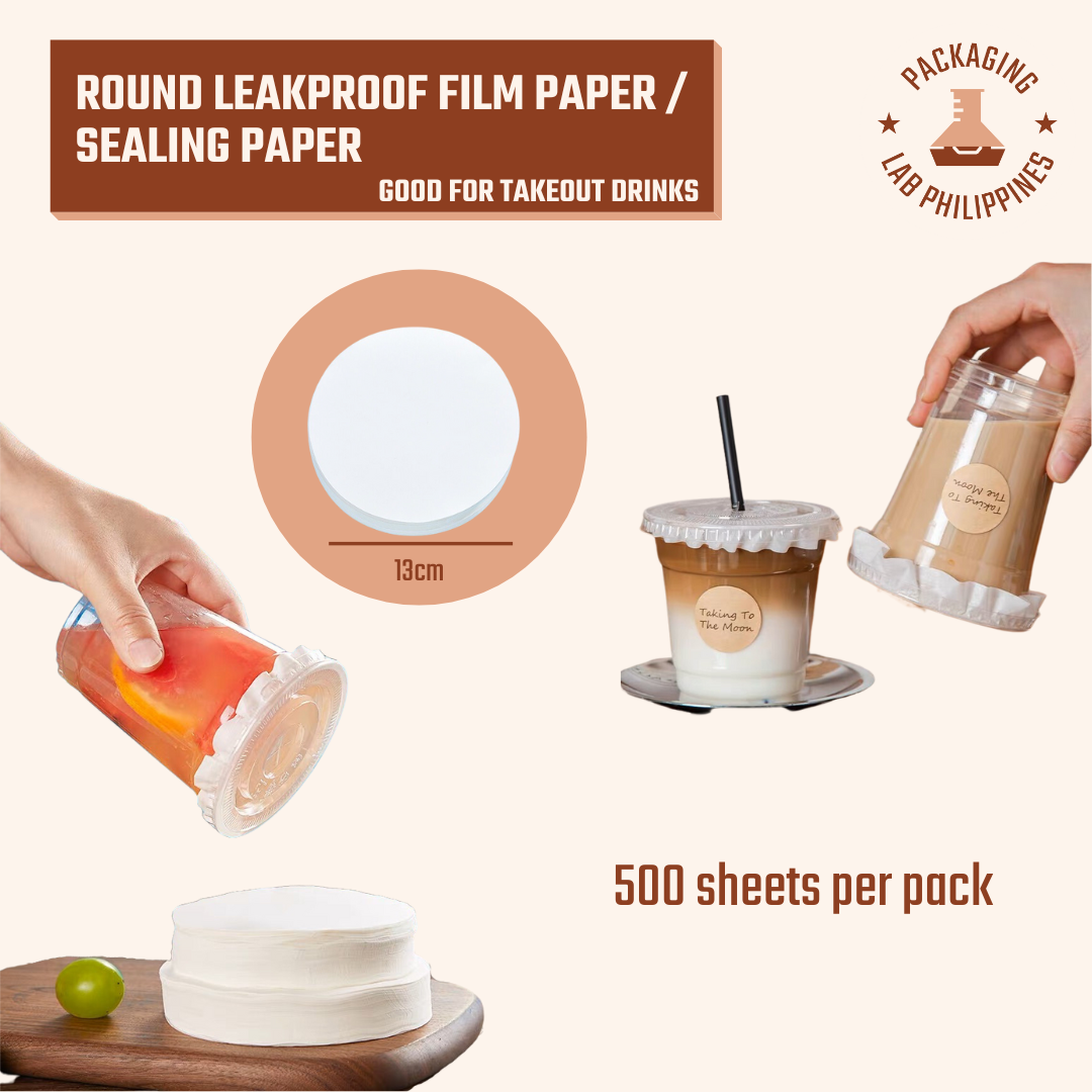 500pcs Round Leakproof Film Paper Sealing Paper for Takeout Drinks ...