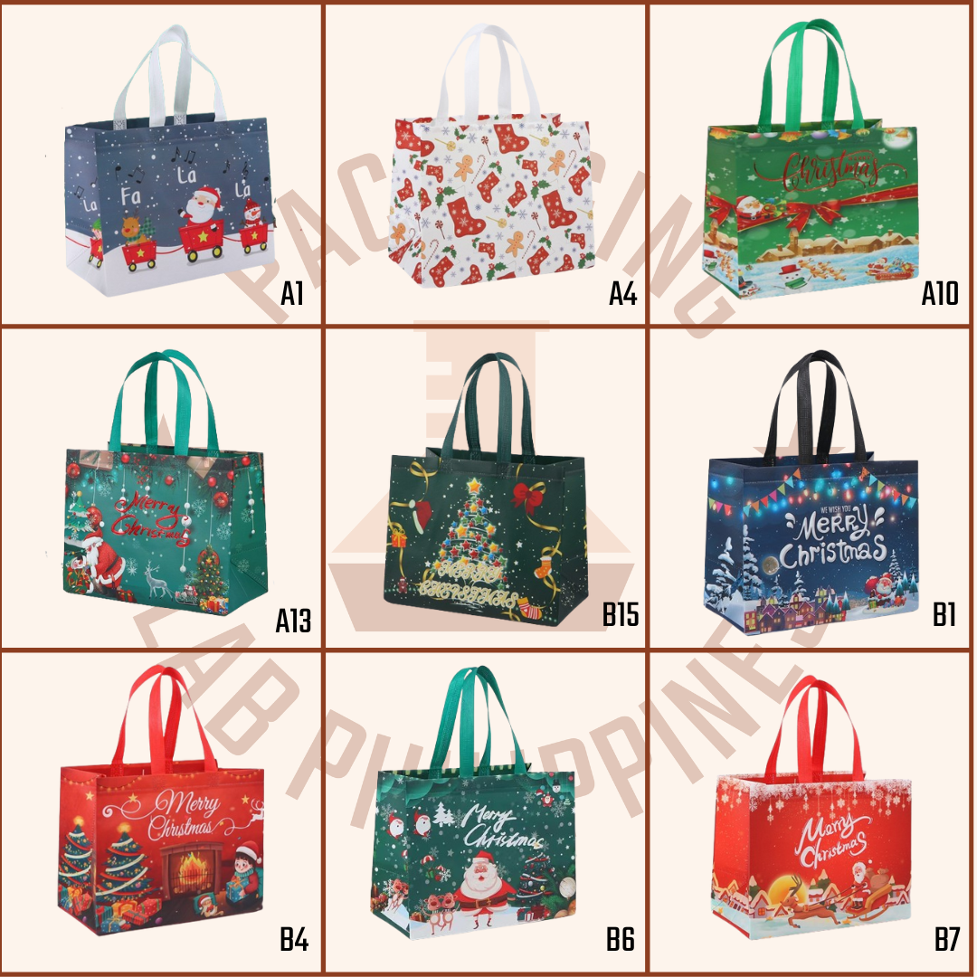 Reusable Christmas Tote Bags (Non-woven) Giveaway Bags – Packaging Lab ...