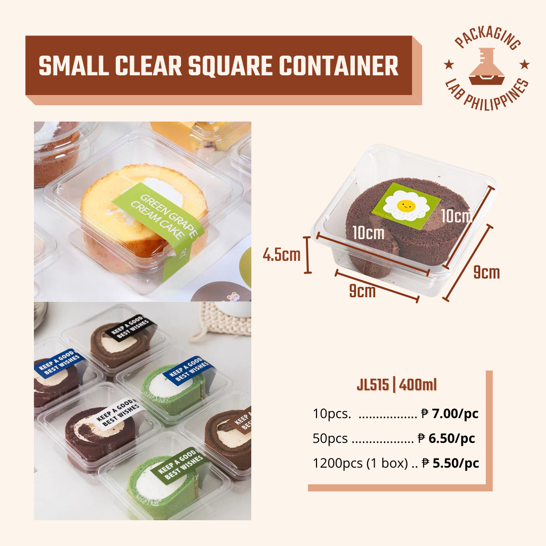 Small Clear Square Deli Container – Packaging Lab Philippines