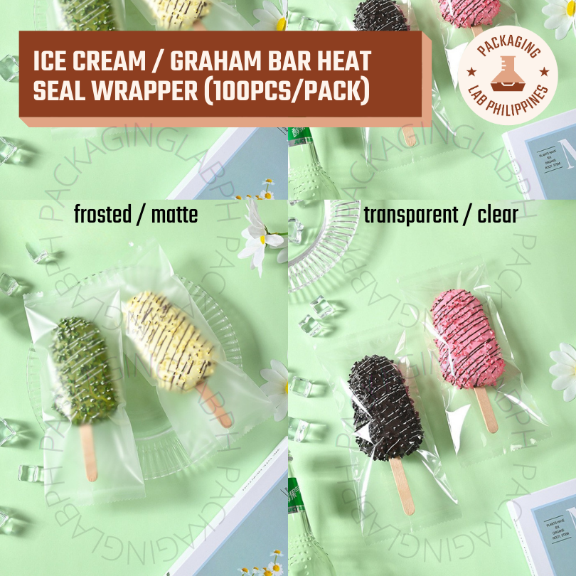 8x19cm Plain Clear Heat Seal OPP Wrapper (for Graham Bar / Ice Cream ...