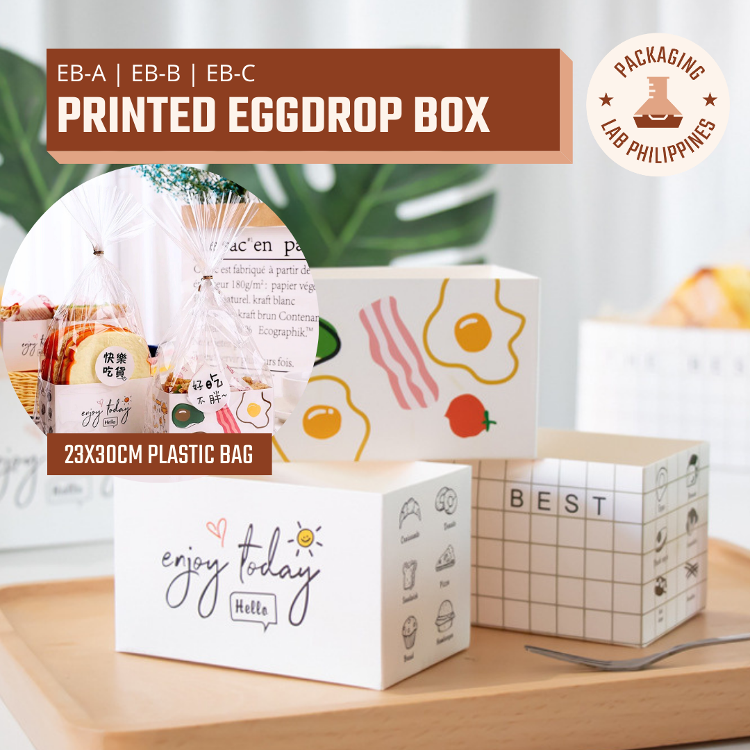 Printed Eggdrop Box with Plastic Bag (sold separately) – Packaging Lab Philippines