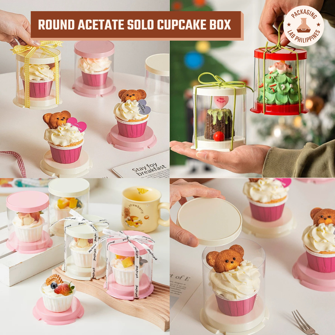 Round Acetate Solo Cupcake Box – Packaging Lab Philippines