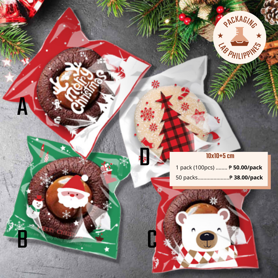 100pcs Christmas Cookie Pouch – Packaging Lab Philippines
