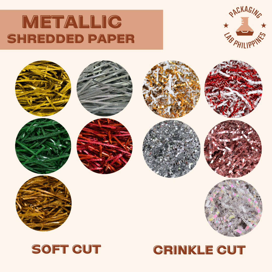 Metallic Shredded Paper / Paper Filler (Soft & Crinkle Cut) – Packaging ...