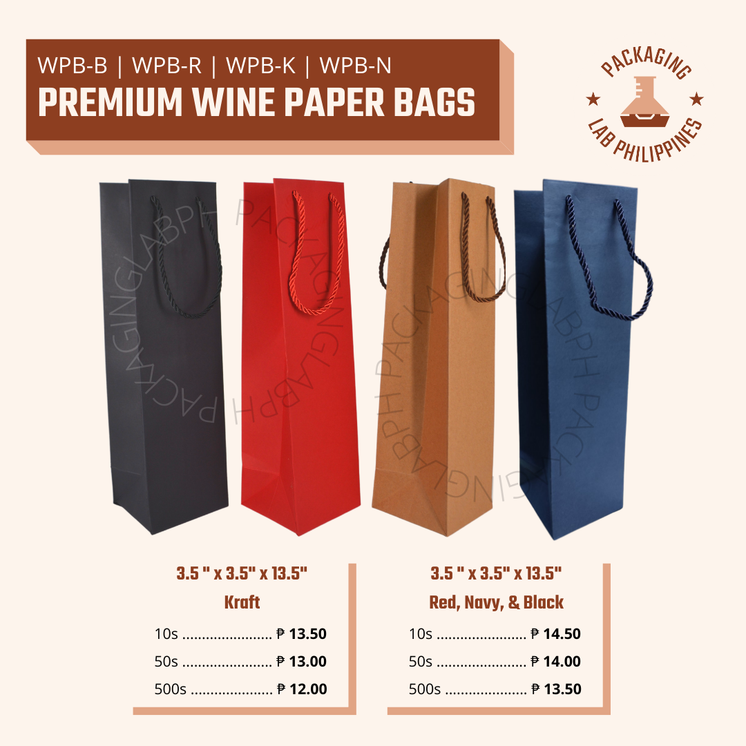 Premium Wine Paper Bag – Packaging Lab Philippines