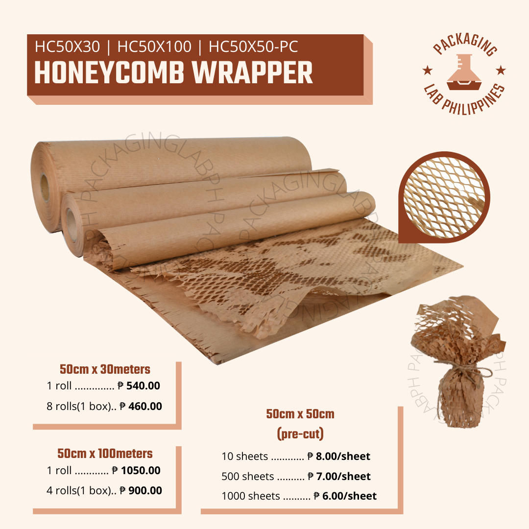 30m and 100m Honeycomb Wrapper Roll – Packaging Lab Philippines