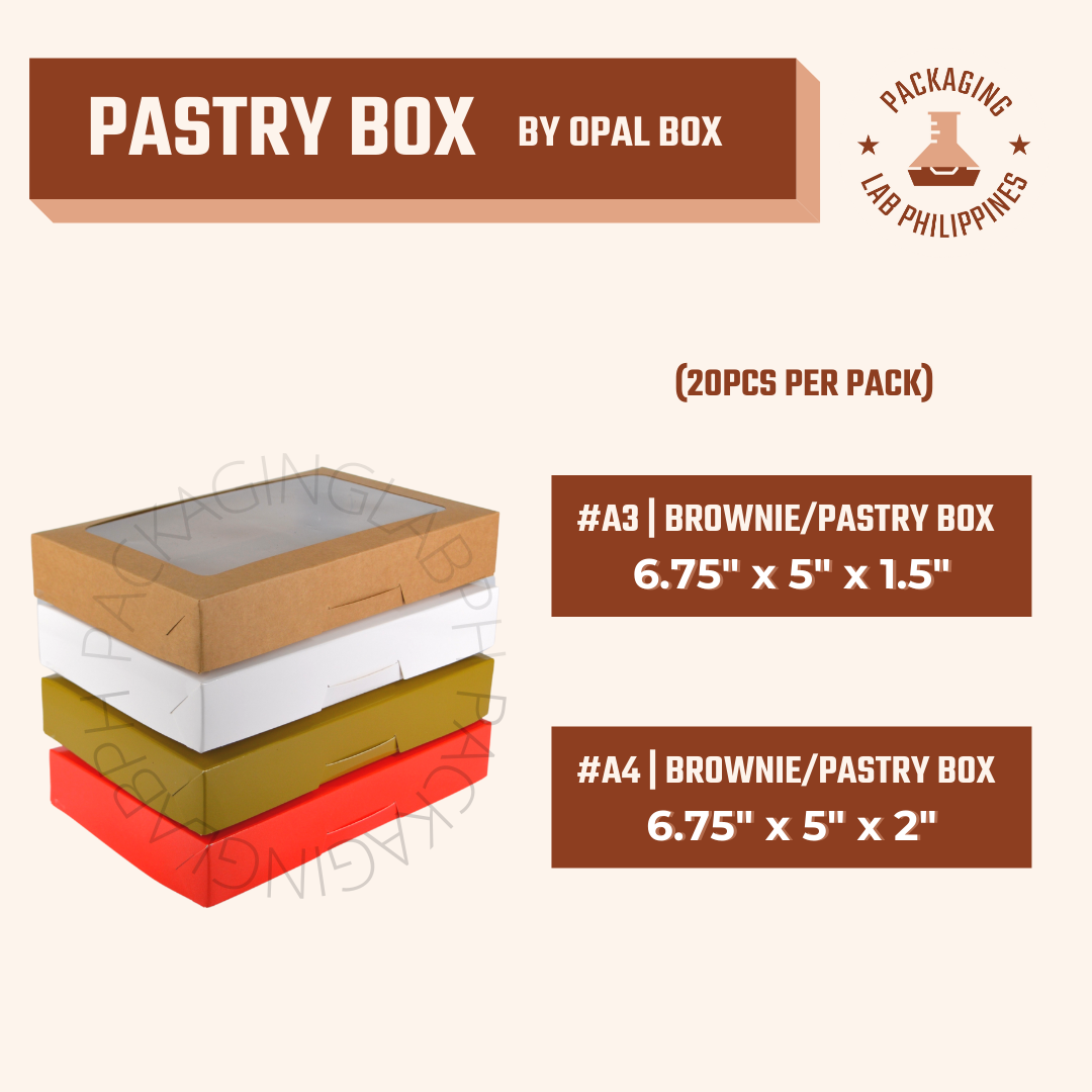 Small Brownie Box Pastry Box by Opal Box – Packaging Lab Philippines