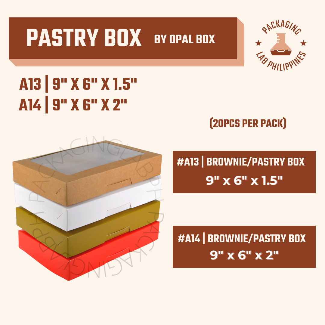 Medium Brownie Box Pastry Box by Opal Box – Packaging Lab Philippines