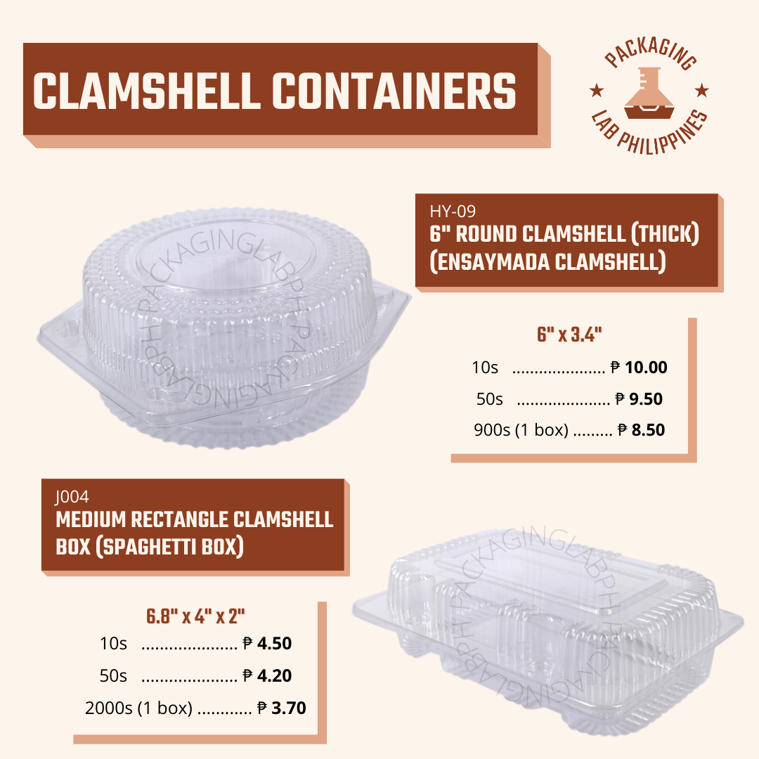 6" Round Clamshell (Thick) (Ensaymada Clamshell) – Packaging Lab ...