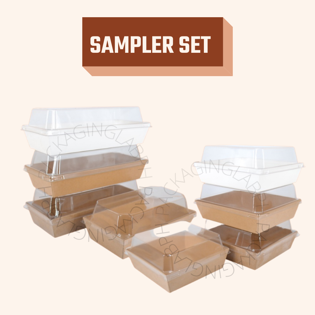 Kraft and White Sushi Tray - Sampler Set – Packaging Lab Philippines