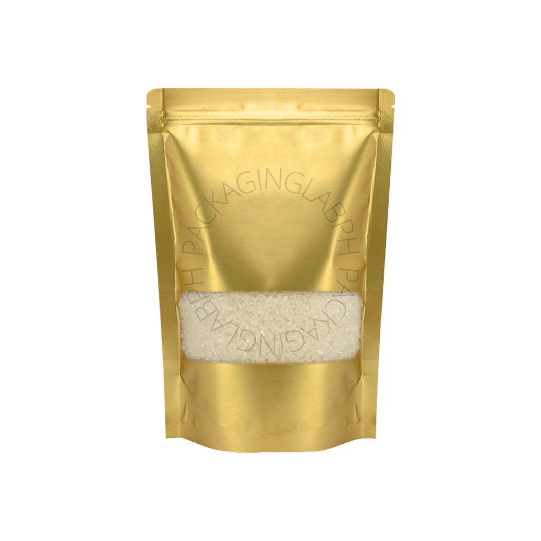 Gold Resealable Stand Up Zip Pouch – Packaging Lab Philippines