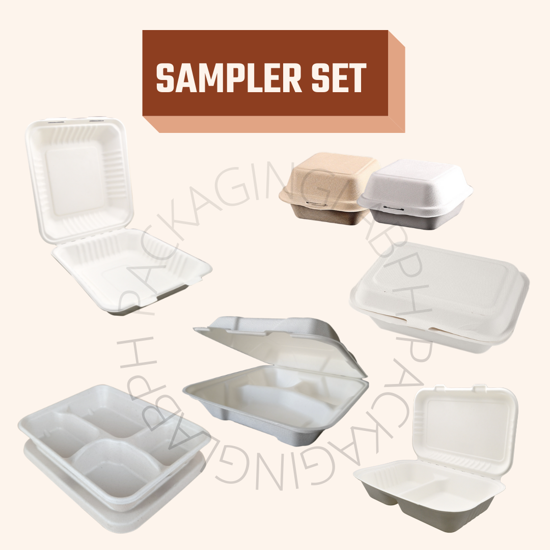 Sugarcane Clamshells - Sampler Set – Packaging Lab Philippines