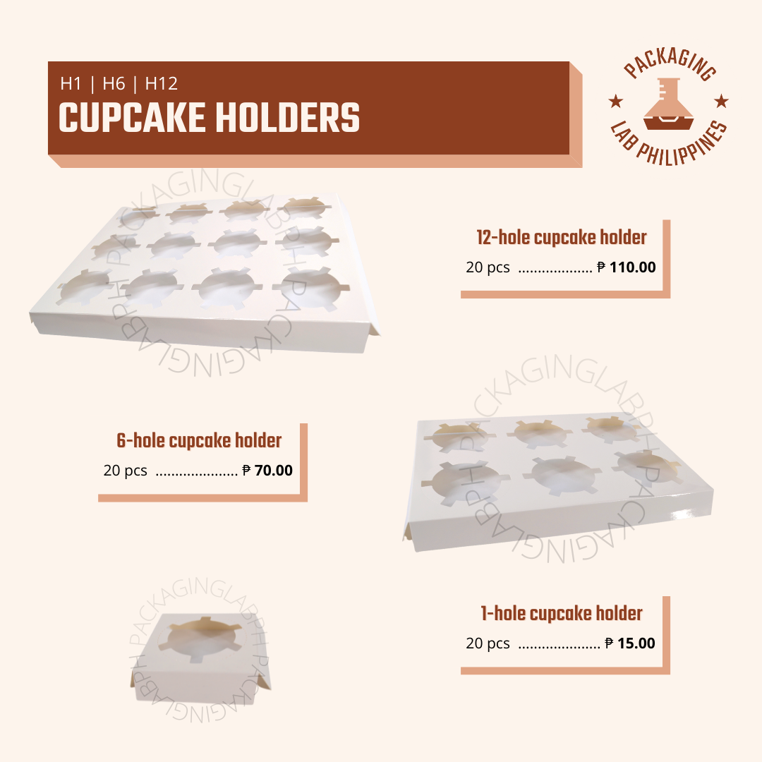 Cupcake Holders 12-Hole, 6-Hole & 1-Hole – Packaging Lab Philippines