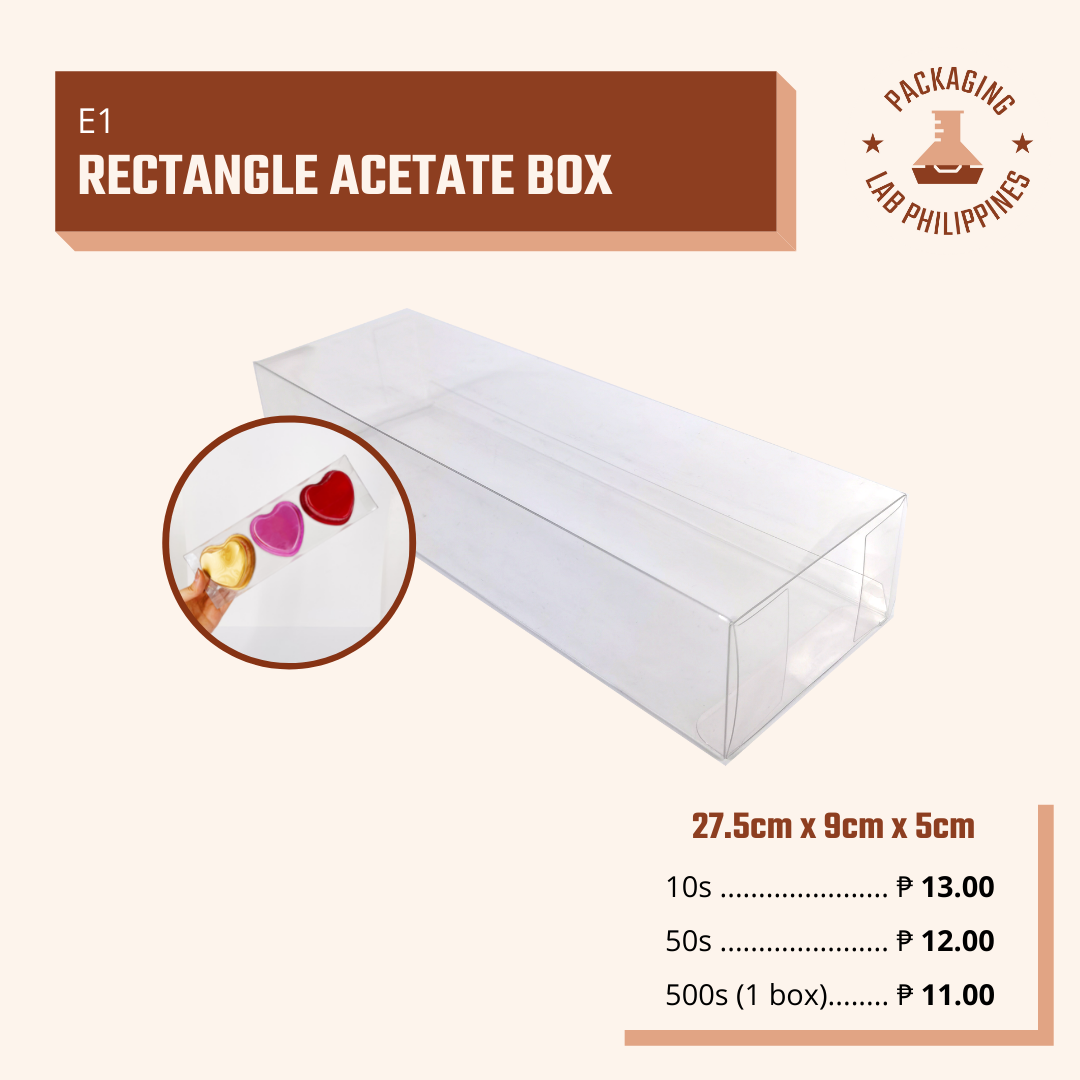 Rectangular Acetate Box – Packaging Lab Philippines
