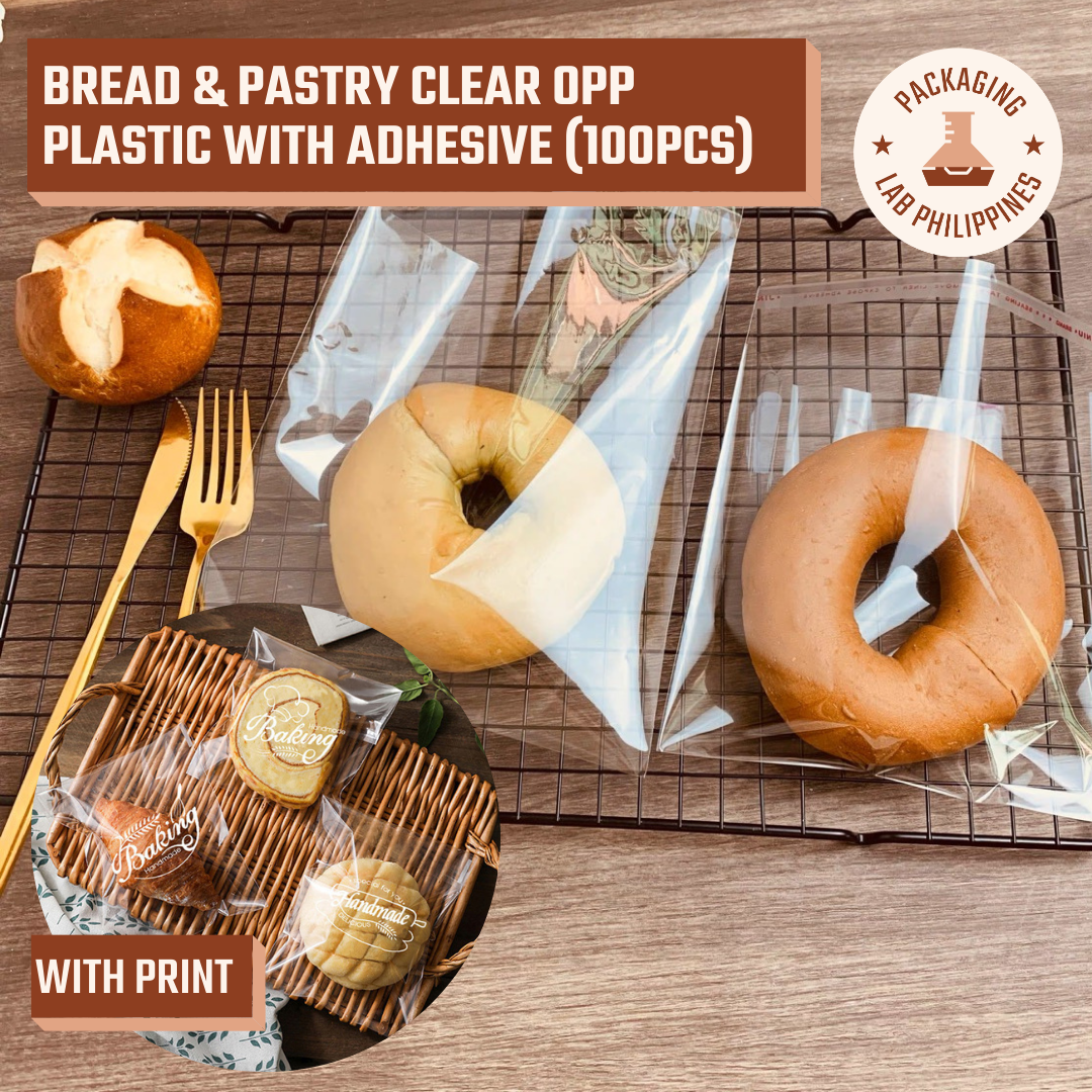 Bread & Pastry Bag Clear OPP Plastic with Adhesive – Packaging Lab ...