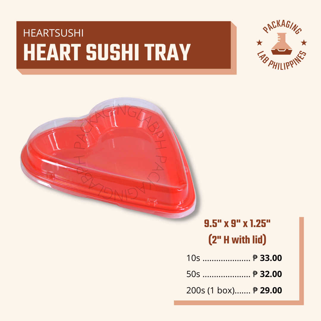 Heart Sushi Tray – Packaging Lab Philippines