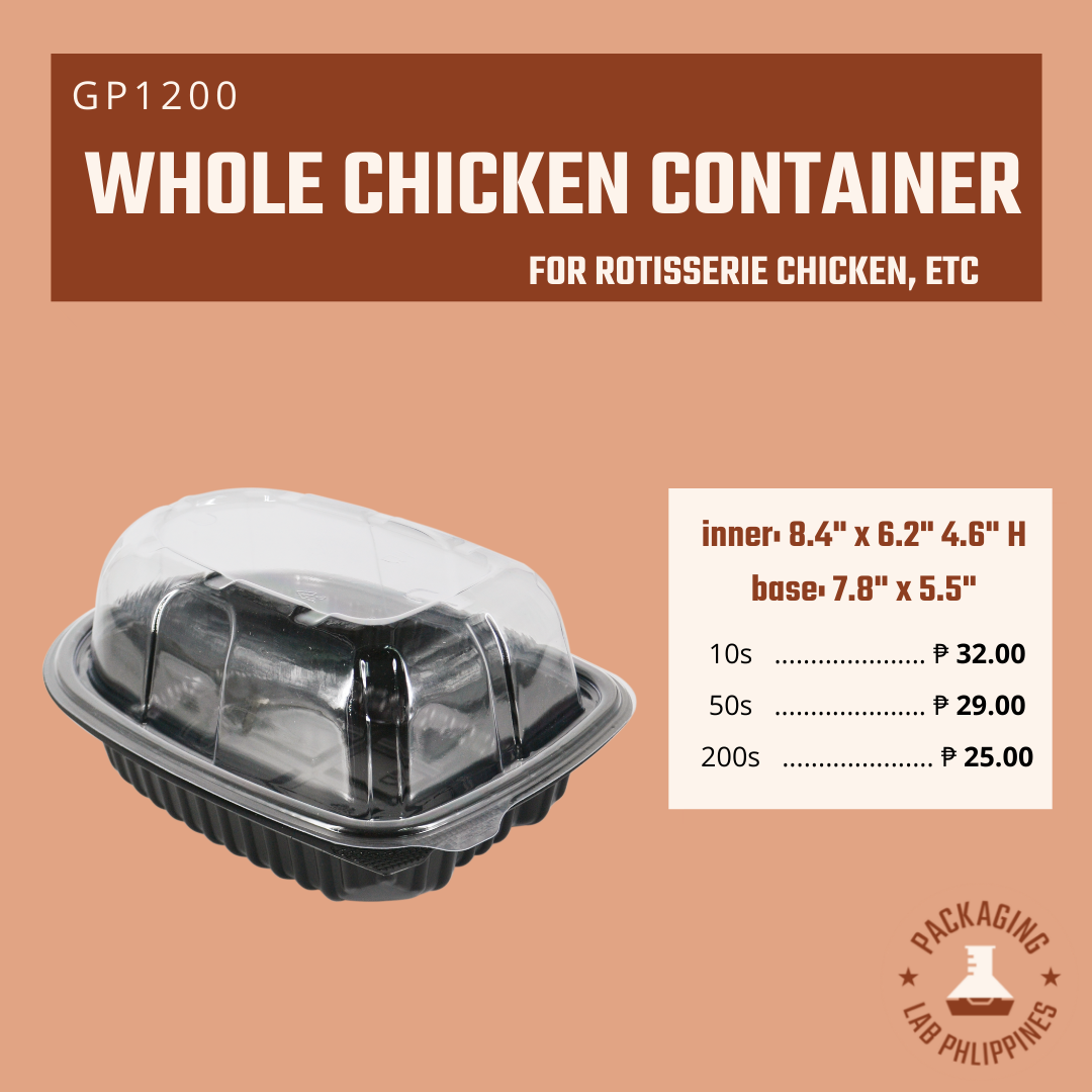Whole Chicken Container / Roast Chicken Box – Packaging Lab Philippines