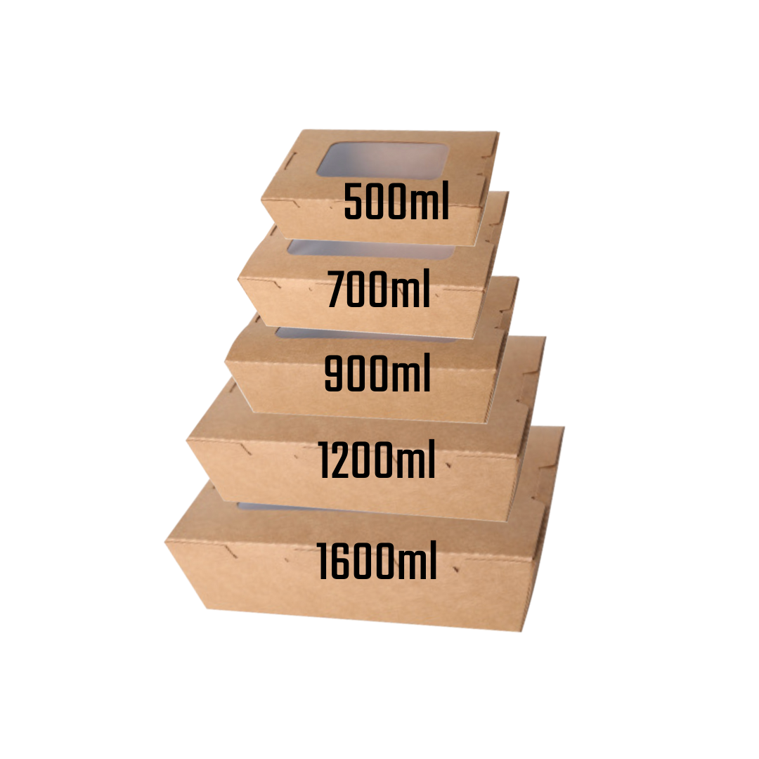 700mL Kraft Box with window – Packaging Lab Philippines